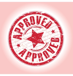 Approved red Royalty Free Vector Image - VectorStock