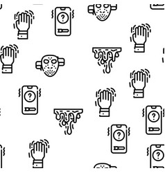 Fear phobia problem seamless pattern Royalty Free Vector