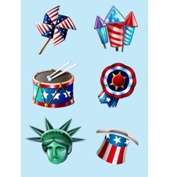 Independence day items Royalty Free Vector Image