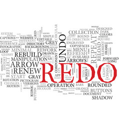 Redo word cloud concept Royalty Free Vector Image