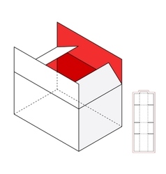 Horizontal box template packing simple Royalty Free Vector