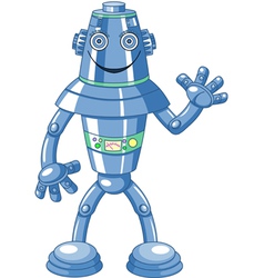 Cartoon smiling mechanical robot Royalty Free Vector Image