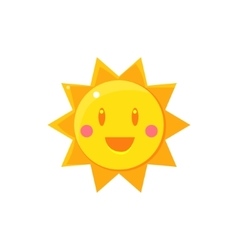 Simple Yellow Sun Drawing Royalty Free Vector Image