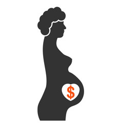 Surrogate mother flat icon Royalty Free Vector Image
