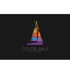 Sails logo Color sails Boat logo Sailing logo Vector Image