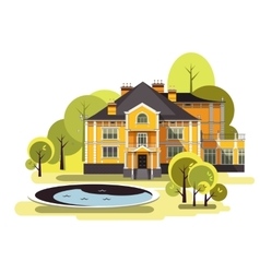 Ancient manor Royalty Free Vector Image - VectorStock