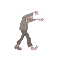 Half bod creepy zombie dragging intestines Vector Image