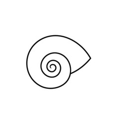 Seashell shell line icon Royalty Free Vector Image