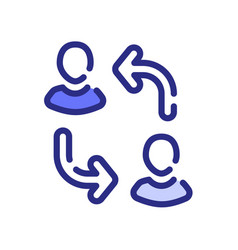 Reshuffle switch replace single isolated icon Vector Image