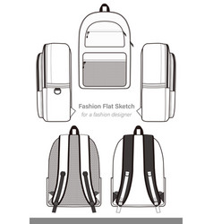 Backpack design template Royalty Free Vector Image