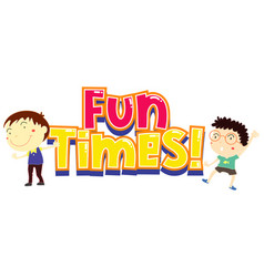 Font design for word spelling time with kids Vector Image