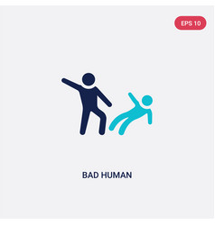 Two color bad human icon from feelings concept Vector Image