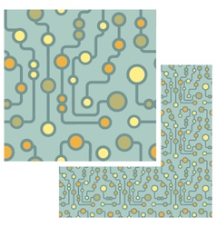 Colorful circuit seamless pattern Royalty Free Vector Image