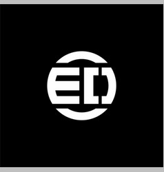 Eo logo monogram emblem style with crown shape Vector Image