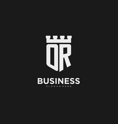 Initials mb logo monogram with shield Royalty Free Vector