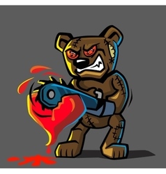 A brown teddy bear sad Royalty Free Vector Image