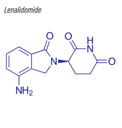 Chemistry formula structure icon line chemical Vector Image