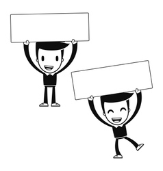 Funny cartoon helper man Royalty Free Vector Image