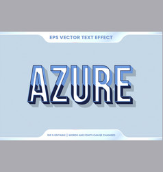 Text effect in 3d azure words text effect theme Vector Image