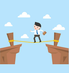 Cartoon man or businessman walking on path Vector Image