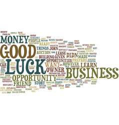 Good luck text background word cloud concept Vector Image