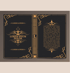 Vintage book layouts and design - covers Vector Image