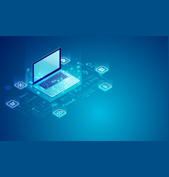 Developing programming and coding technologies Vector Image