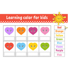 Learning colors blue color flashcard for kids Vector Image