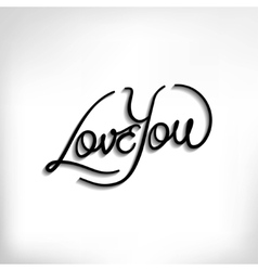 I love you hand lettering Royalty Free Vector Image