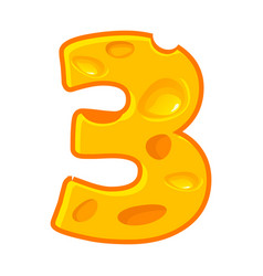 Cartoon balloon number 4 font kids numbers figure Vector Image