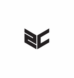 Cz logo monogram design template Royalty Free Vector Image