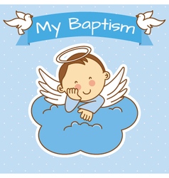 Boy baptism Royalty Free Vector Image - VectorStock