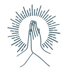 Prayer room icons religion priest symbols Vector Image