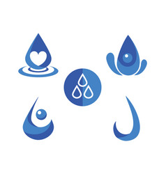 Water element symbols Royalty Free Vector Image