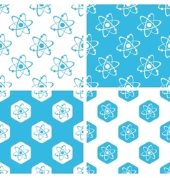 Atom patterns set Royalty Free Vector Image - VectorStock