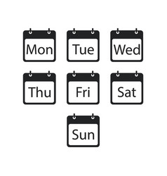 Hand lettering days of week modern calligraphic Vector Image