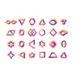 Impossible objects Royalty Free Vector Image - VectorStock