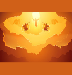 Second day the sky was created Royalty Free Vector Image