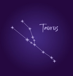 Night sky with taurus constellation Royalty Free Vector