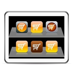 Shopping cart icon set Royalty Free Vector Image