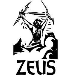Zeus lightning insignia Royalty Free Vector Image