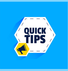 Quick tips logos and banners helpful tricks Vector Image