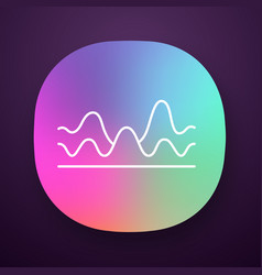 Overlapping waves app icon sound wave Royalty Free Vector