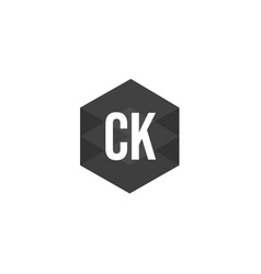 Initial letter ck logo template design Royalty Free Vector