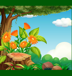 Background scene with nature theme Royalty Free Vector Image