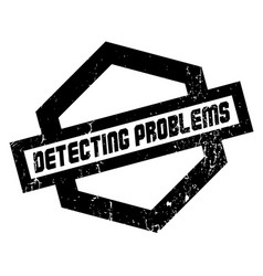 Detecting problems rubber stamp Royalty Free Vector Image
