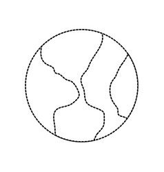 Uncolored earth Royalty Free Vector Image - VectorStock