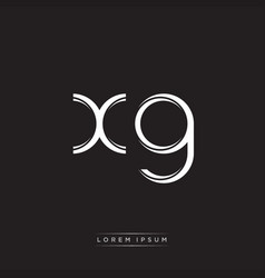 Xg logo monogram with triangle shape and circle Vector Image