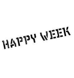 Happy week rubber stamp Royalty Free Vector Image
