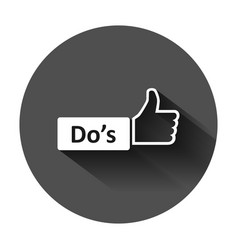 Dos and donts sign icon in transparent style like Vector Image